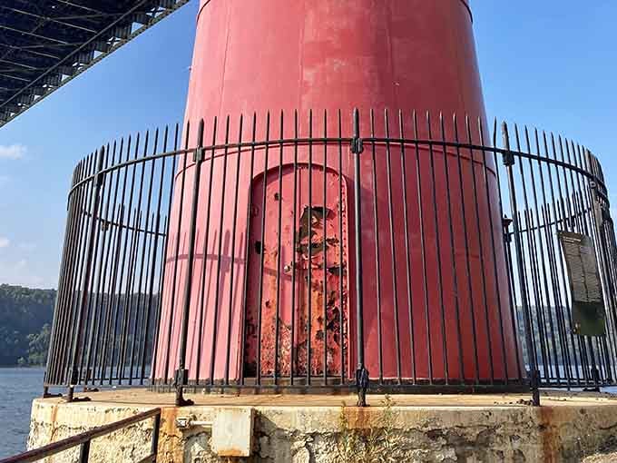 Up close, you can see every rivet and year of history written right into that cast-iron body.