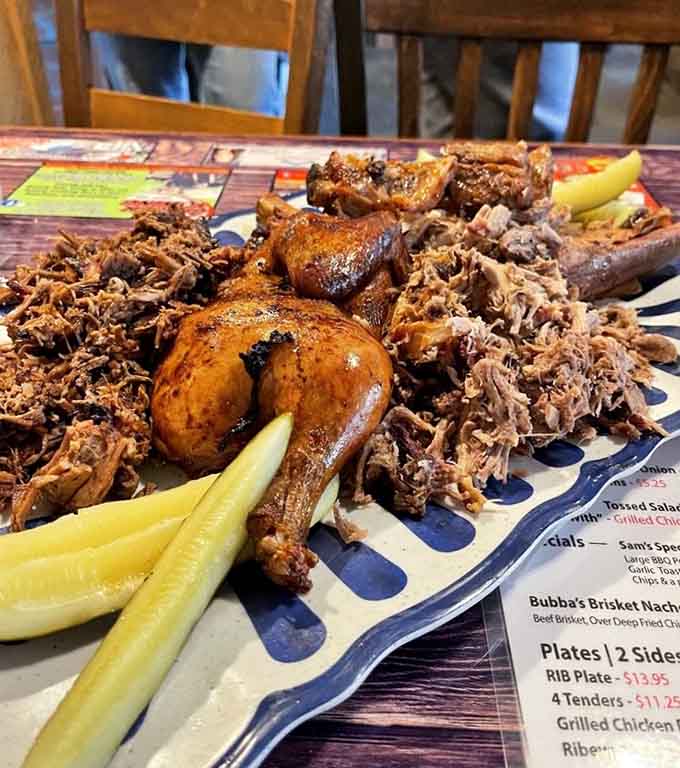 When the kitchen sends out a platter this loaded, the only appropriate response is a moment of respectful silence.