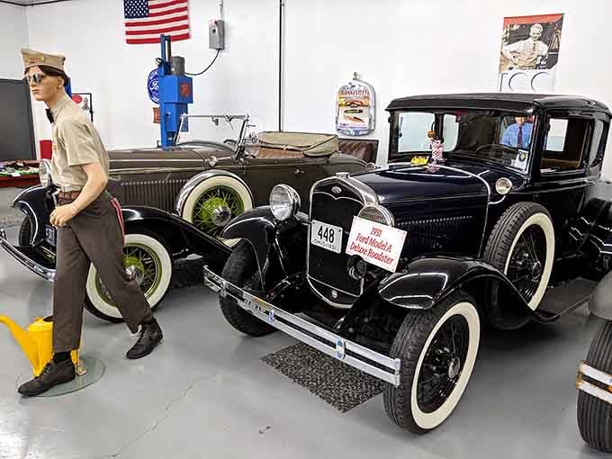 Model A Fords stand proud, their iconic silhouettes instantly recognizable to any classic car enthusiast worth knowing.