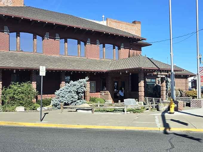 Toppenish City Hall anchors a downtown that still looks like America remembered to take care of itself.