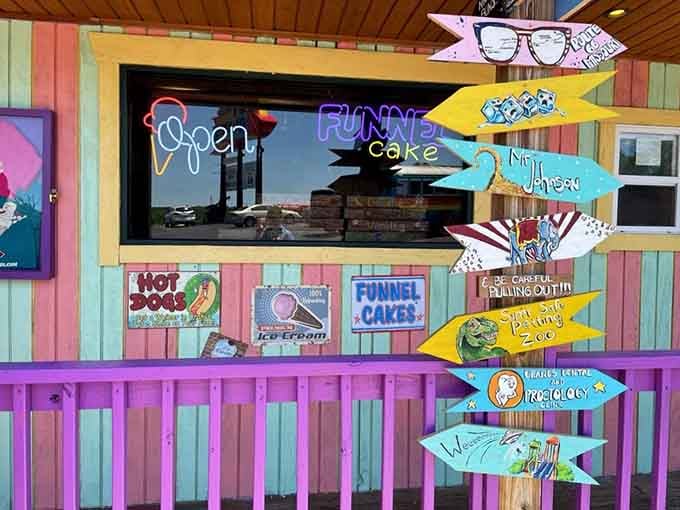 Funnel cakes, hot dogs, and ice cream, plus directional signs that'll make you snort-laugh in public.
