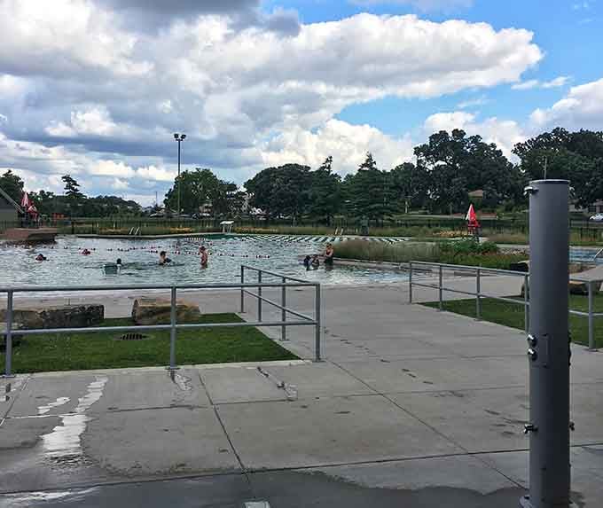 Overcast skies couldn't dim the enthusiasm of swimmers who clearly know a good thing when they see it.