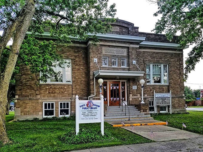 The White Hall Township Library looks like it was built by people who took books, and their town, seriously.