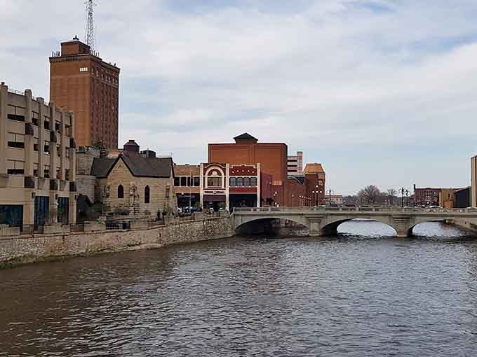 Stone bridges, brick buildings, and the Rock River curving through downtown, Elgin wears its history like a well-tailored coat.