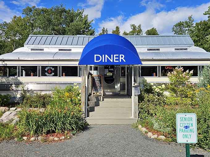 That bold blue awning and wildflower garden make Chef Darrell's look like the friendliest destination in the entire Adirondacks.