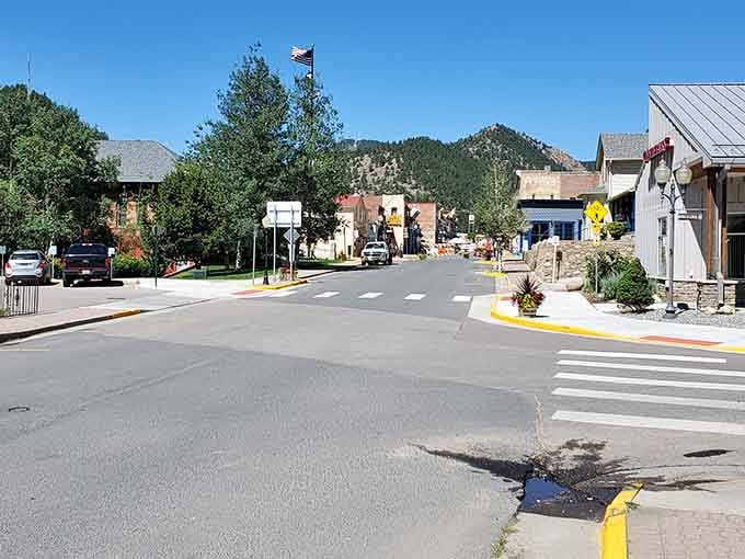 Idaho Springs' main street follows the creek through town, just like it did when prospectors first arrived seeking fortune.