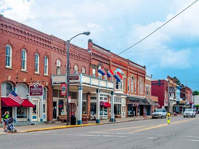 Loudonville's main street wears its American flags and red awnings like a town that genuinely means every word of its welcome.