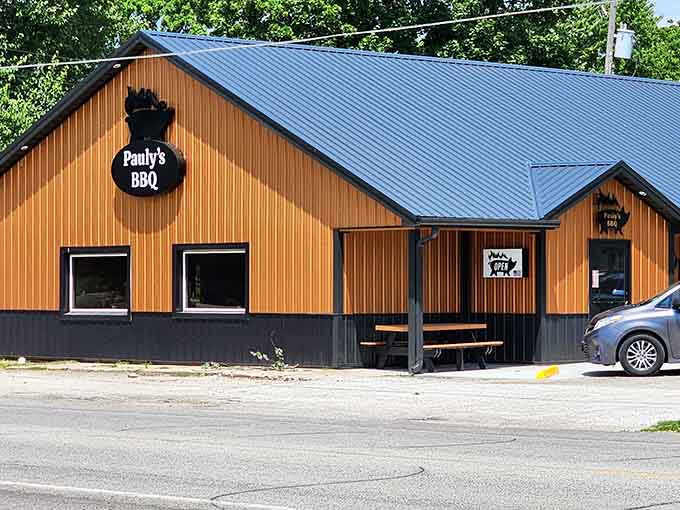 Pauly's orange and black color scheme stands out like a Halloween treat that's delicious year-round in Arthur.