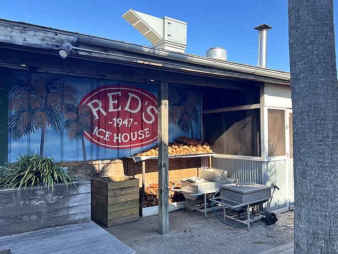 Stacked firewood and steaming equipment outside Red's tell you an oyster roast of epic proportions is already underway.