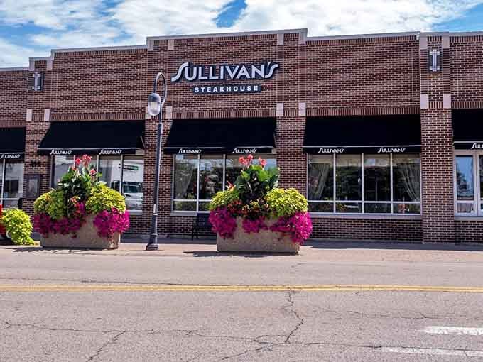 Bursting flower boxes in hot pink and yellow practically shout "something wonderful is happening inside" at Sullivan's sunny Naperville storefront.