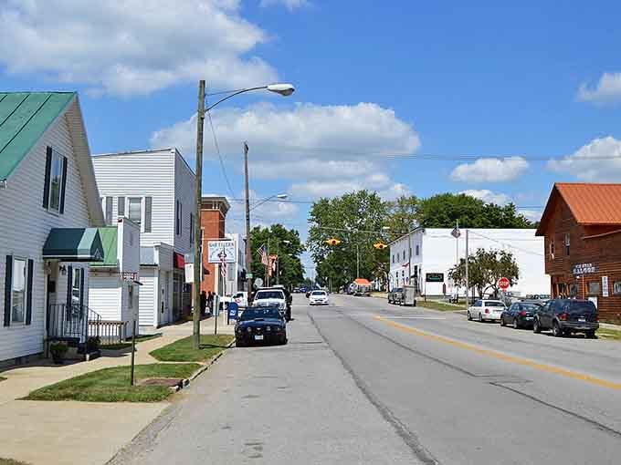 Small-town streets stretch peacefully under big skies, proving great food doesn't need a big city address.