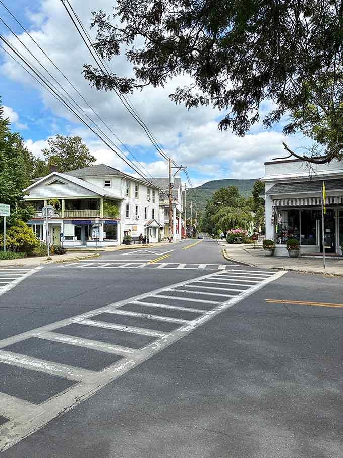 Mountain views frame Woodstock's quiet streets where the pace slows down and stress takes a permanent vacation.