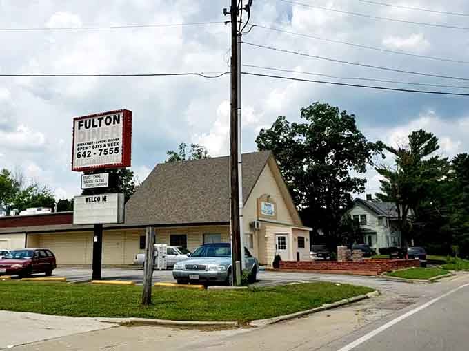 The Fulton Diner's roadside marquee promising breakfast, lunch, and dinner seven days a week is basically the most reassuring sign in all of Missouri.