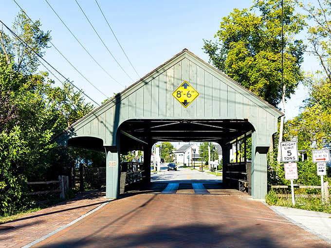 Driving through Long Grove's covered bridge feels like crossing into a quieter, gentler version of the world.