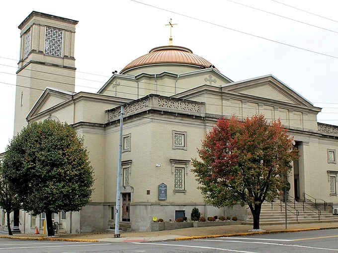 That gleaming copper dome catches the eye immediately, a quiet reminder that Steubenville's architectural ambitions have always reached higher than expected.