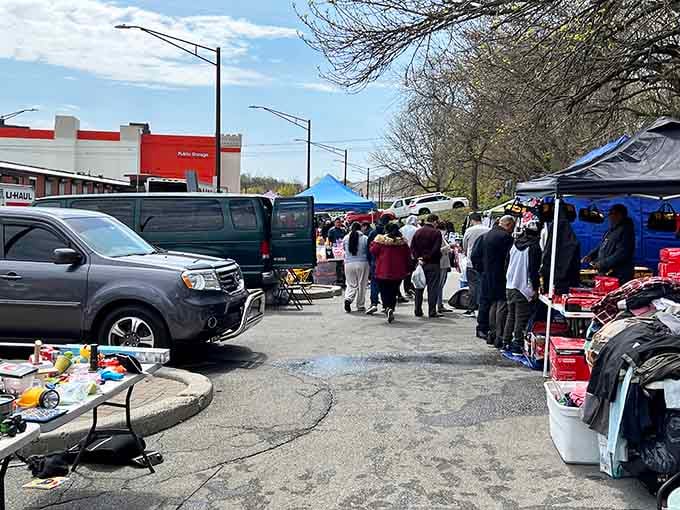 Tents, crowds, and blue skies over Nepperhan Avenue — proof that great shopping doesn't need a fancy address.