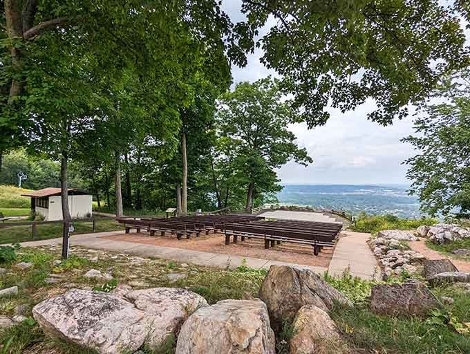 An outdoor amphitheater with a view most concert halls would envy. Rib Mountain does everything with style.