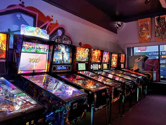 An Elton John pinball machine at 8-Bit Arcade. Truly, the Rocket Man would approve.