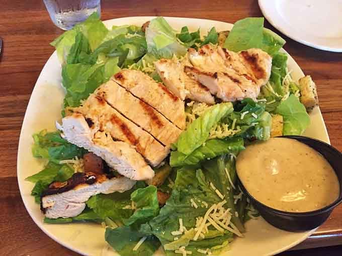 Grilled chicken over crisp greens with that honey mustard&mdash;sometimes the classics become classics for very good reasons worth remembering.