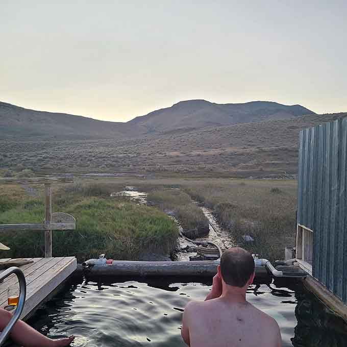 Sometimes the best therapy is hot mineral water, a mountain view, and absolutely zero cell service.