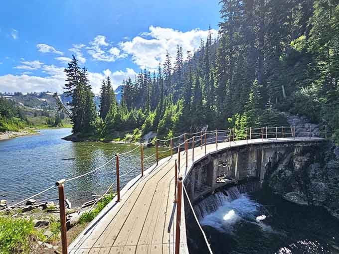 This boardwalk over Bagley Creek is the kind of detail that makes a good trail genuinely great.