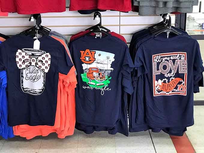 War Eagle gear at flea market prices, proof that Alabama loyalty doesn't have to cost a fortune.
