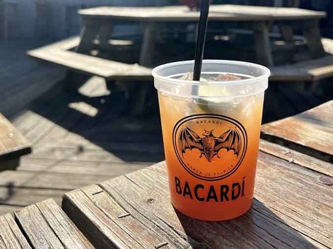A Bacardi cocktail glowing in the afternoon sun, because great food deserves an equally great companion.