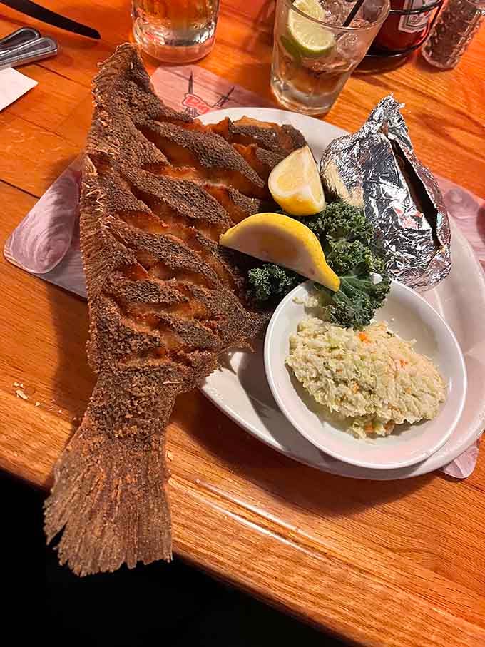Fried flounder so perfectly golden and flaky, it's like the ocean decided to give you a delicious high-five.