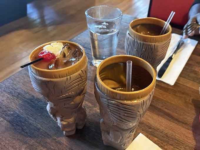 Those tiki mugs aren't just cups. They're Bob Chinn's World Famous Mai Tais, and they've earned every bit of that title.