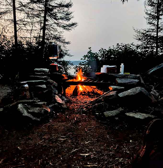 A campfire crackling at the edge of the wilderness is the oldest and most honest kind of fine dining.