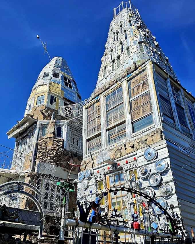 Two towers side by side against a deep blue Colorado sky, proof that one person's vision can defy every expectation.
