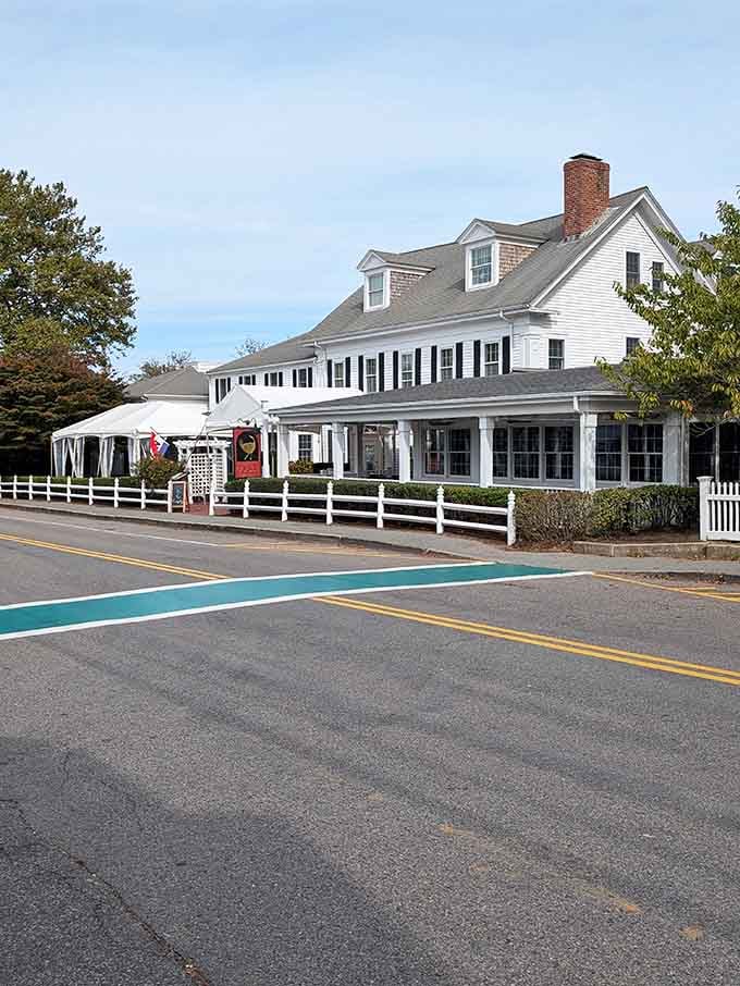 The Wild Goose Tavern has the kind of classic New England exterior that makes you want to go inside immediately and stay awhile.