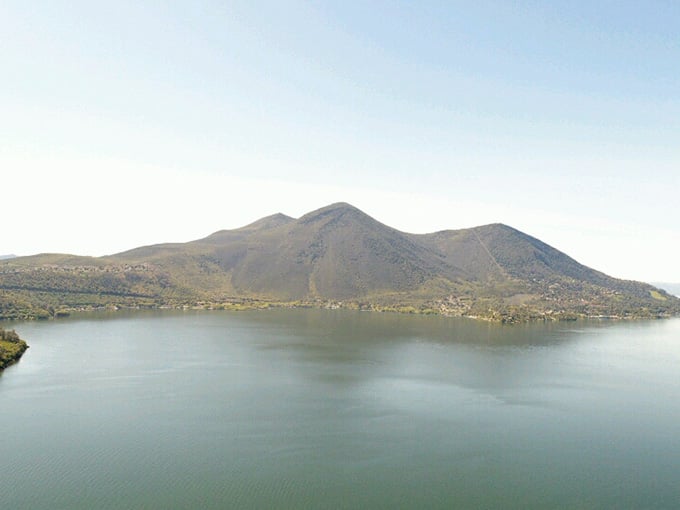 Mount Konocti rising behind Clear Lake looks like it was painted there specifically to make you feel small in the best way.