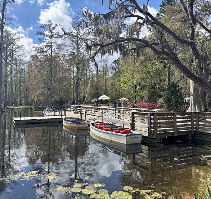 The boat dock where your Notebook moment officially begins. Those red life jackets are surprisingly photogenic.