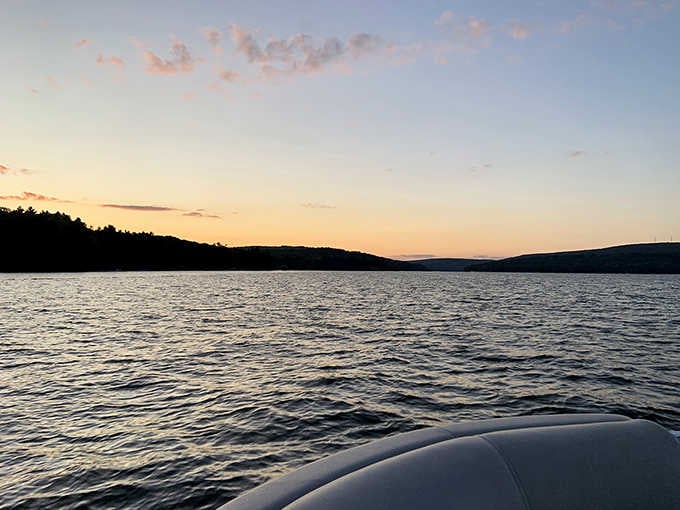 Watching the sun melt into Deep Creek Lake from a boat is the kind of moment phones can't fully capture.