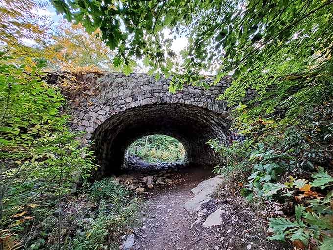 This stone arch tunnel feels like a secret passageway to Narnia, minus the talking animals.