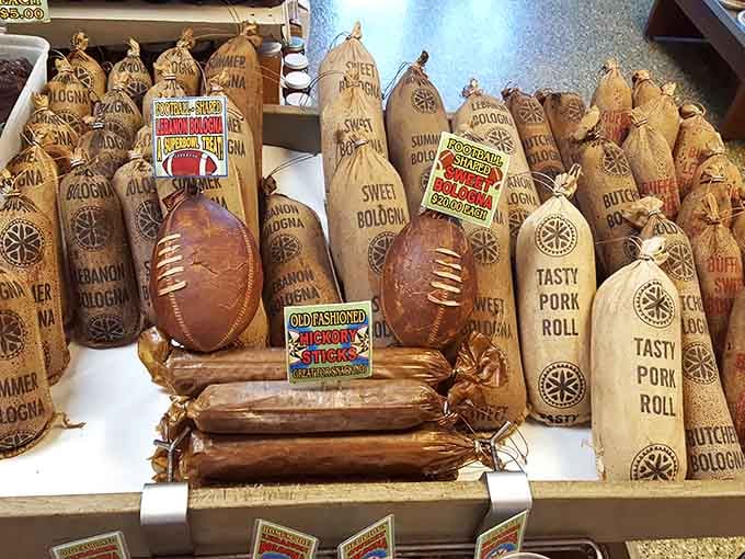 Football-shaped Lebanon bologna is proof that Pennsylvania takes both its sports and its smoked meats equally seriously.