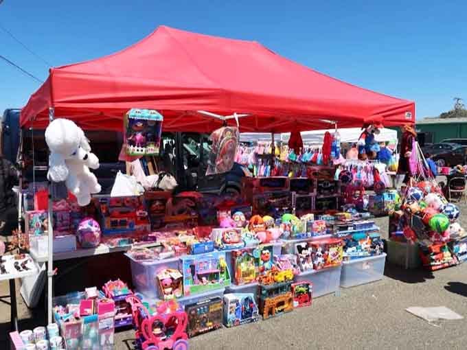 Stuffed animals and colorful toys create a wonderland that'll make your grandkids think you're the coolest.