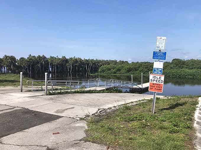 The boat ramp and fishing pier where your aquatic adventures begin, no reservation or credit card required.
