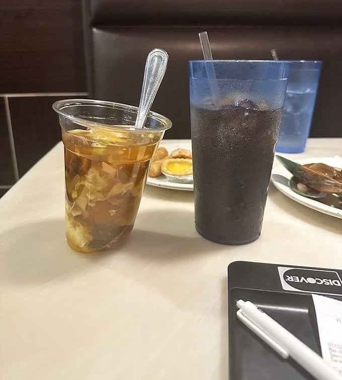 A cold drink alongside a warm meal, the simple pleasures that make life genuinely good.