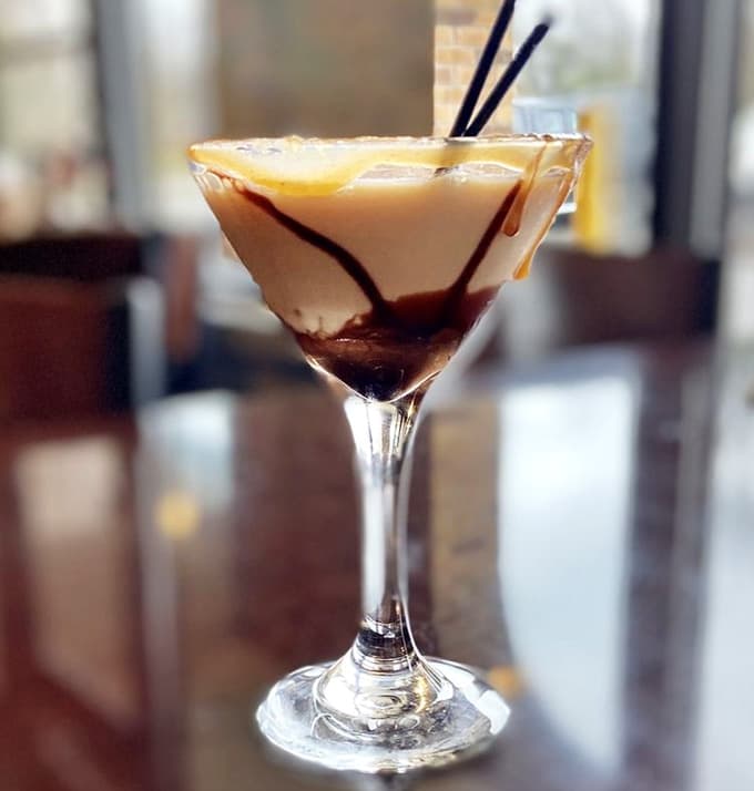 A chocolate and caramel martini so elegant it makes you want to dress up just to drink it.