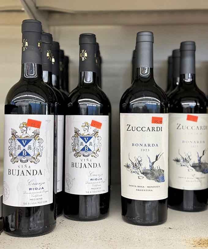 Viña Bujanda Rioja and Zuccardi Bonarda sitting side by side, because good wine shouldn't require a special occasion budget.