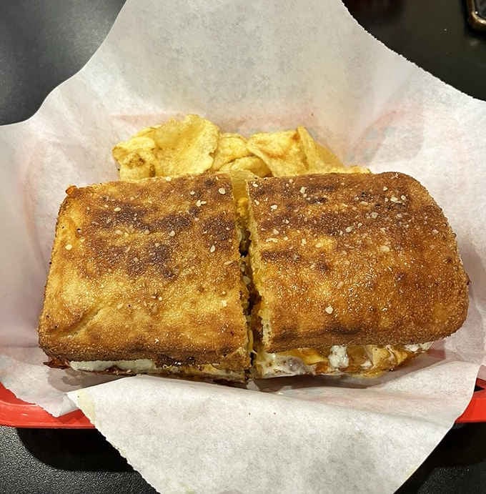 Golden, toasted, and perfectly pressed. This sub arrived looking like it had somewhere important to be and dressed accordingly.