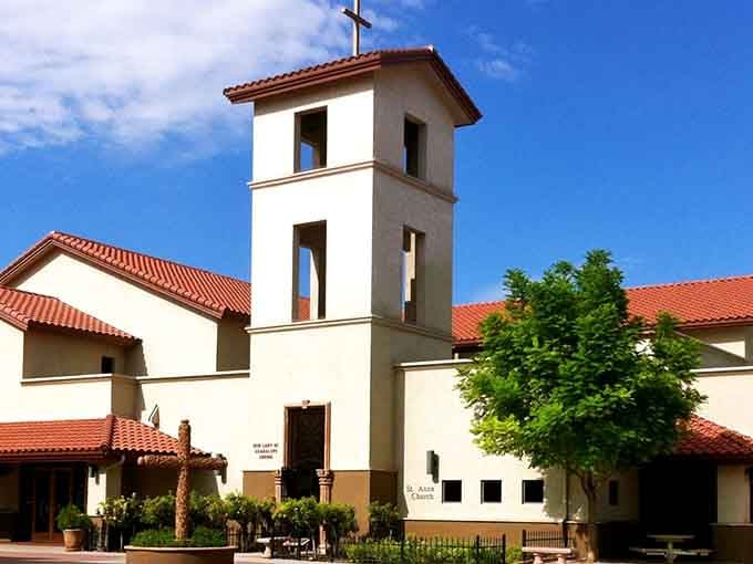 St. Anne Roman Catholic Parish stands quietly beautiful, a reminder that Gilbert's soul runs deeper than its restaurants.