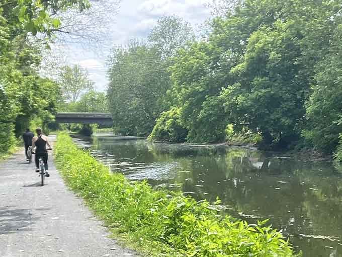 Biking along the river trail gives you the same scenery from a completely different perspective and energy level.