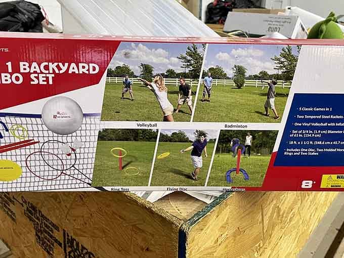 Five backyard games in one box, Hylton's practically hands you an entire summer afternoon for next to nothing.