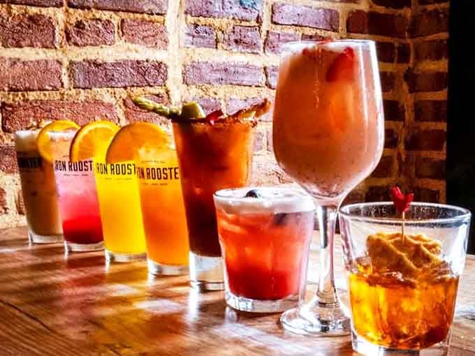 This rainbow of cocktails lined up like old friends waiting to brighten your brunch experience considerably.