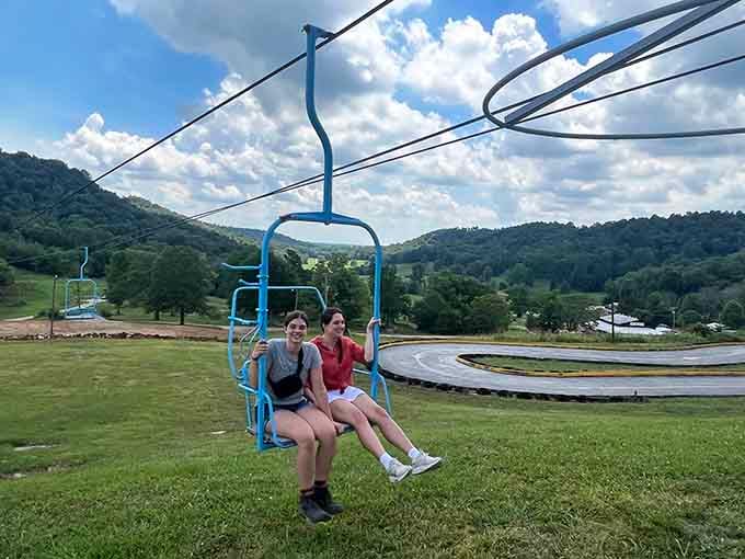 The chairlift ride up is half the fun, especially when the Kentucky hills stretch out below you like a postcard.