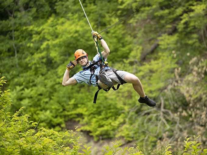 When the zip line delivers you safely to the other side, that pose is completely earned.