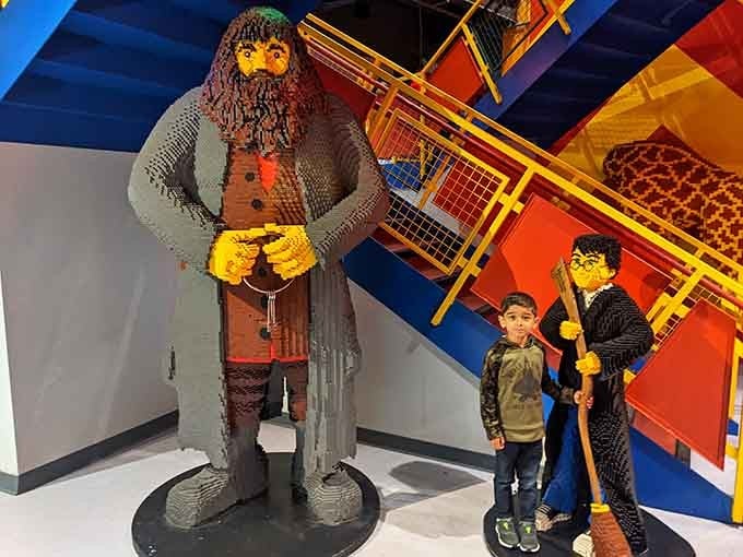 Hagrid towers over young wizards, proving LEGO magic works just as well as the Hogwarts kind does.